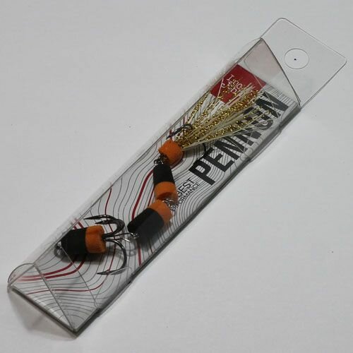 Приманка джиговая Lucky John LJ PENNON 25 черн. оранж в блистере