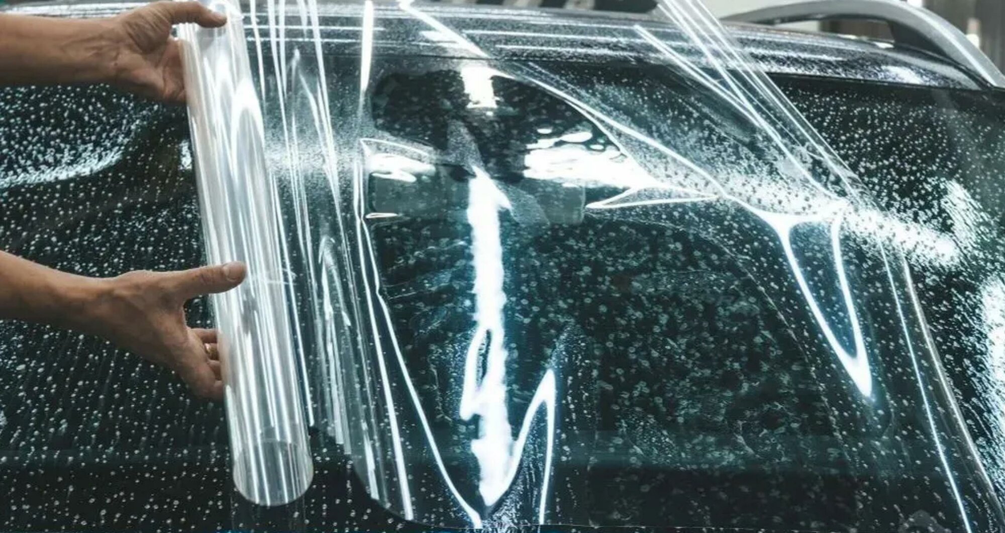 Полиуретановая защитная антигравийная пленка для оклейки кузова и фар автомобиля PROMAX-Q7W, 1х1.52 м, 254 микрон