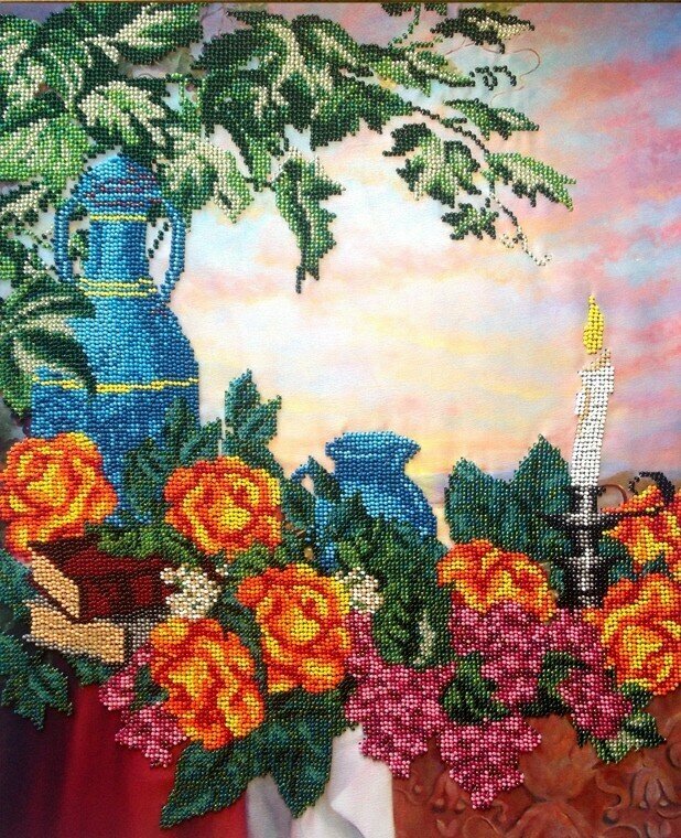 Набор для вышивания FeDi #КВ627 Вечерний натюрморт, Вышивка бисером, 37 х 44 см