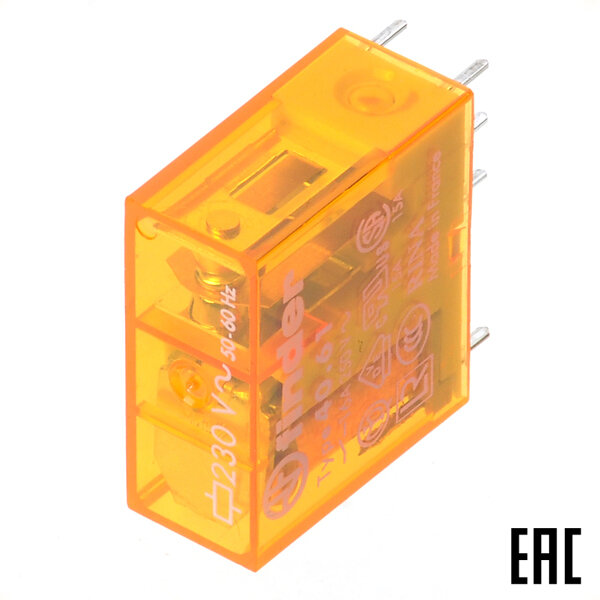 Реле промежуточное 40.61.8.230.4000 230В АC 16А 1перекл. контакта серия 40 Finder