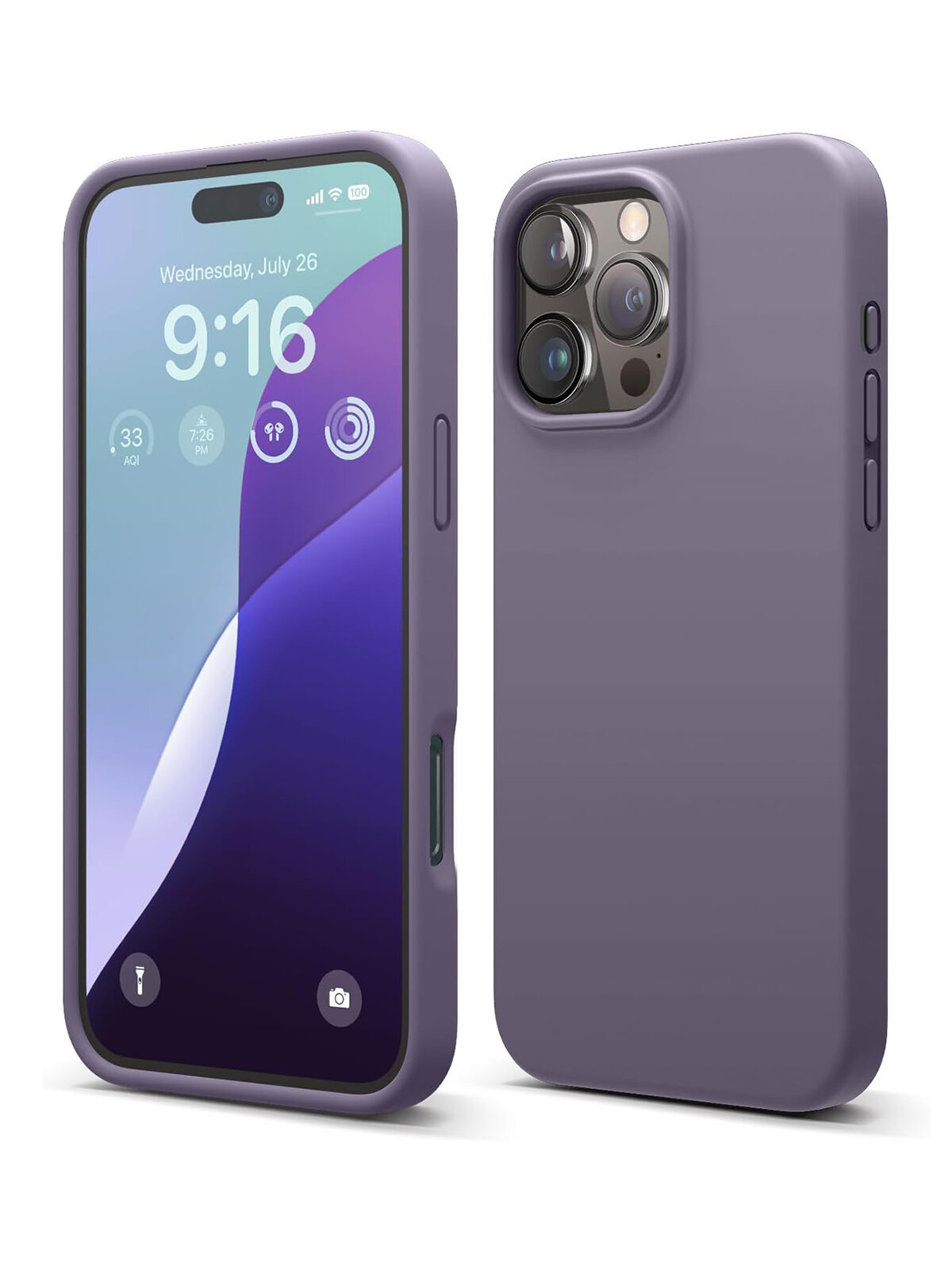 Elago для iPhone 16 Pro Max чехол Soft silicone (Liquid) Deep Lavender