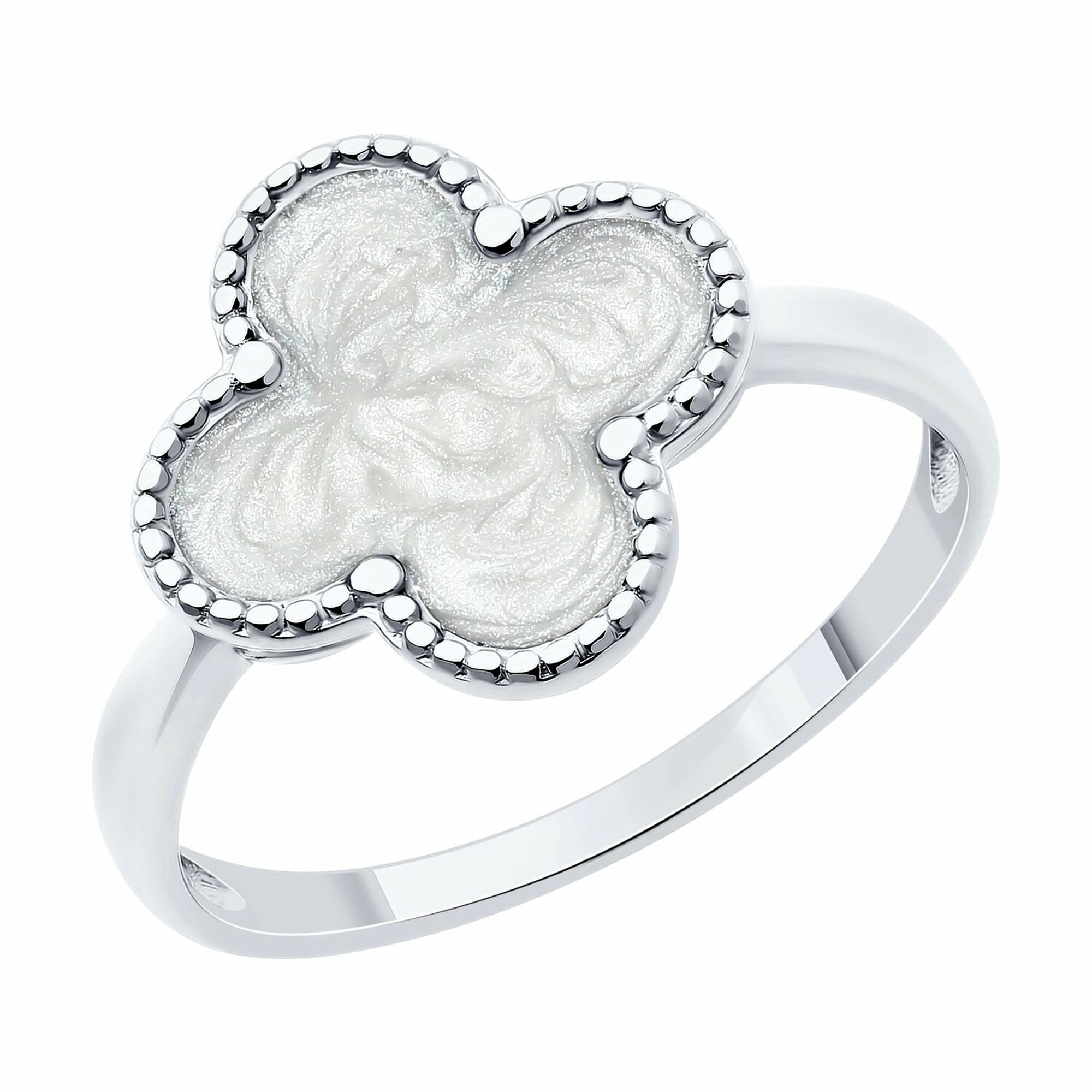 Кольцо, серебро, 925 проба, родирование, эмаль