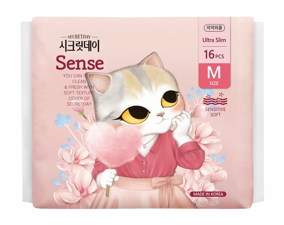 SecretDay Sense Ultra Slim M 16 Ультратонкие хлопковые гигиенические прокладки 100мл