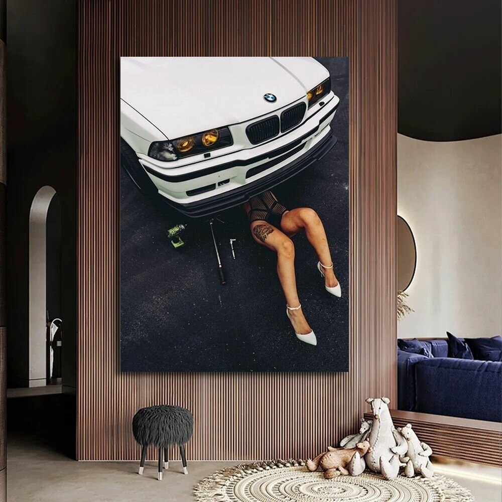 Картина машины бмв, BMW, 20х30 см.