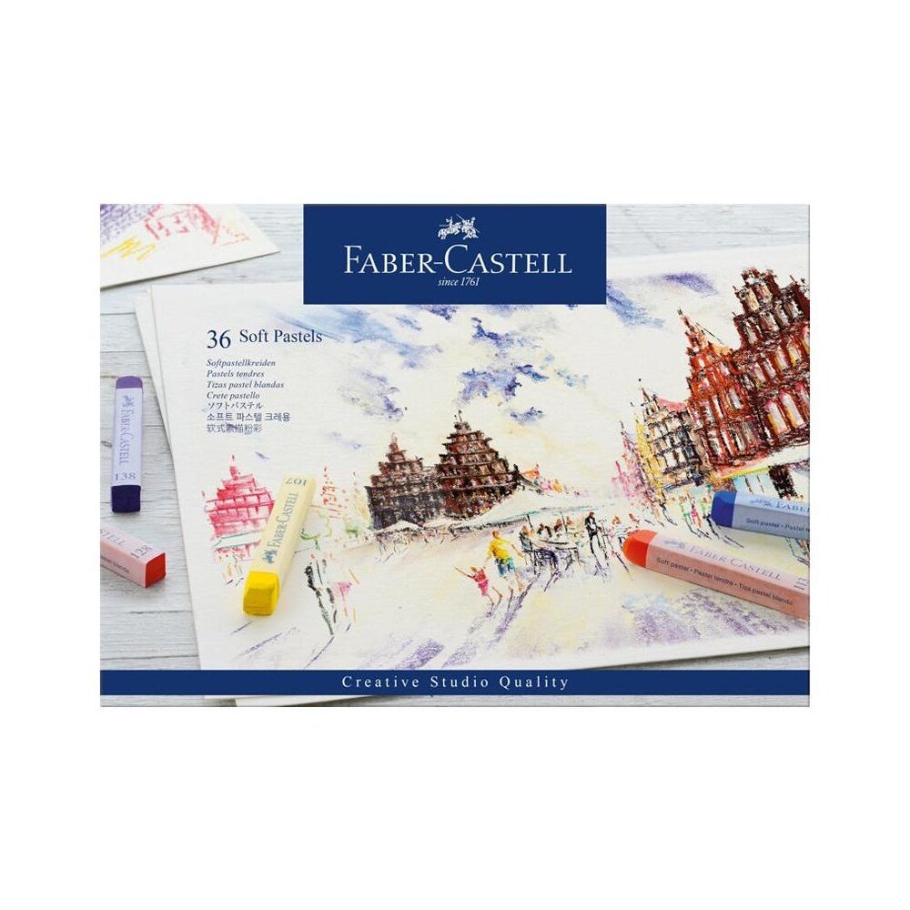 Faber-Castell 128336 Пастель faber-castell soft pastels, 36 цветов, картон. упаковка (3 шт.)