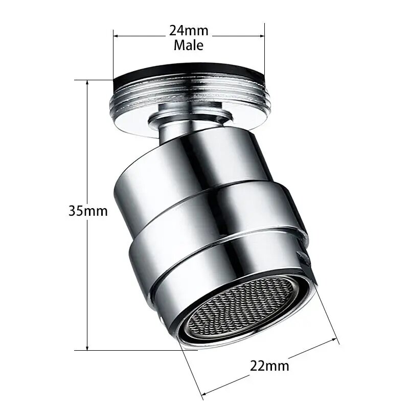 Аэратор для крана серебристый 24mm Male