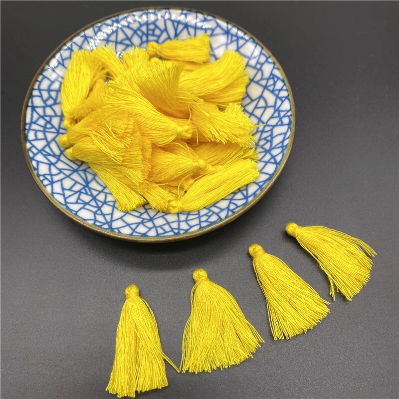 Хлопковые кисточки MYDEMBMSSYGYI 30 мм 30 шт Желтый, 14