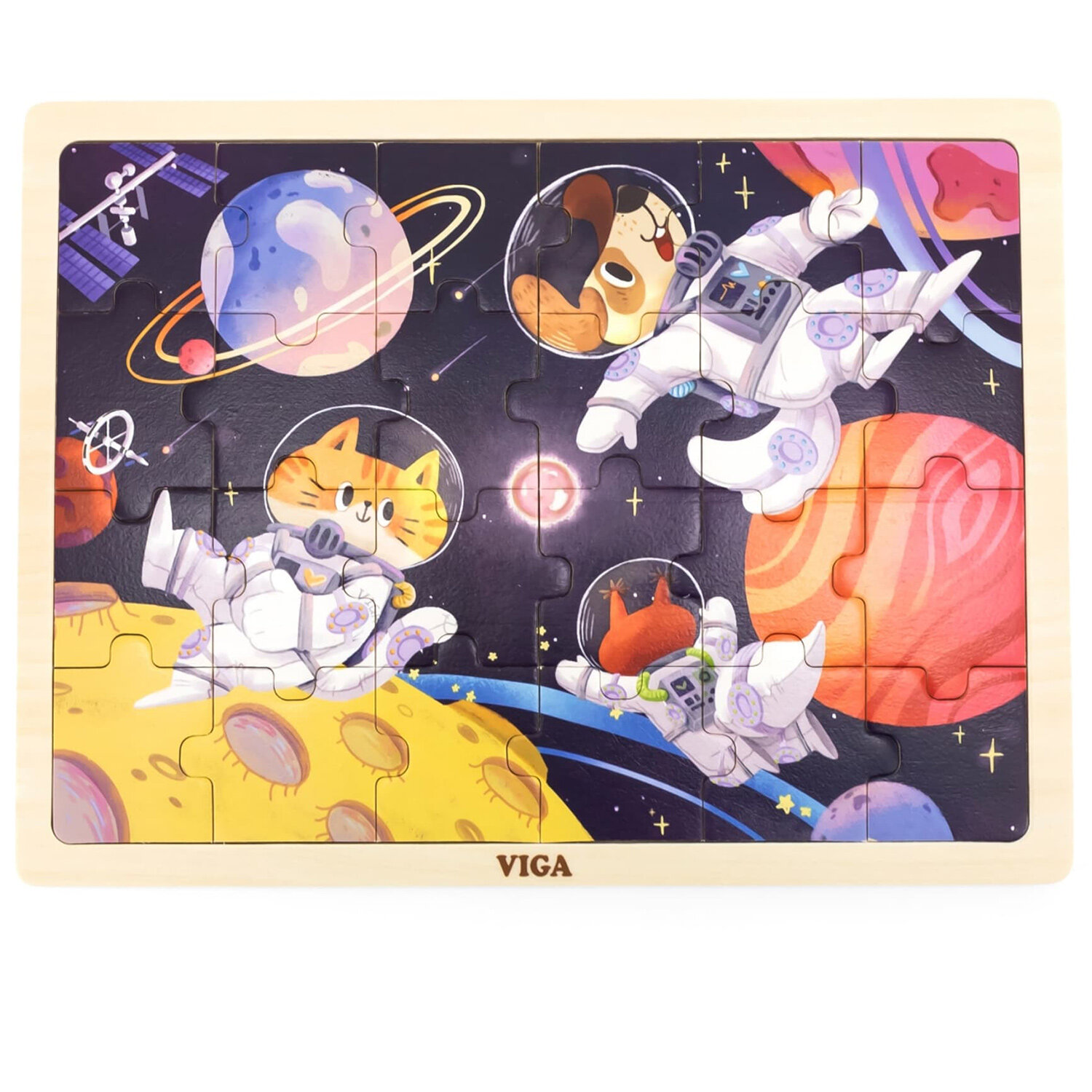 Пазл Viga Космическое приключение, 24 эл, в пакете 44646