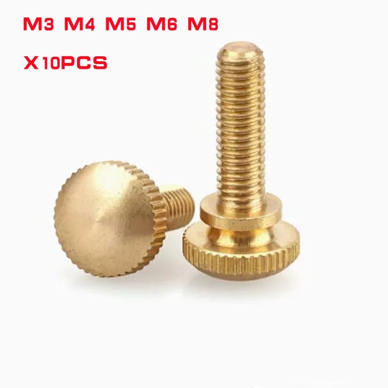 Латунные винты с накаткой м3 м4 м5 м6 м8 М5 (постельное белье), 12 мм