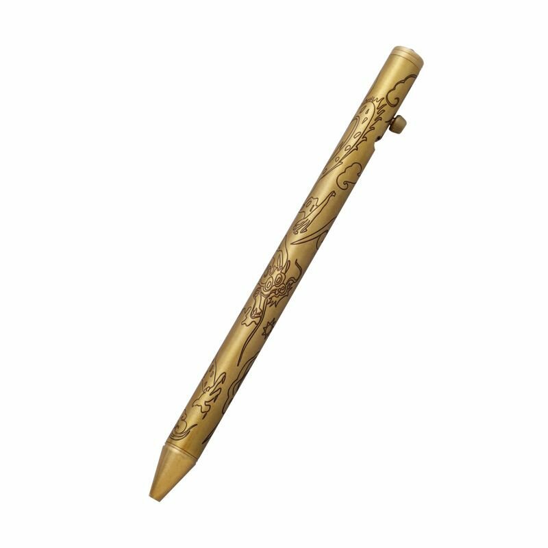 Ручка из латуни, шариковая ручка, черный стержень brass TLBI017 33