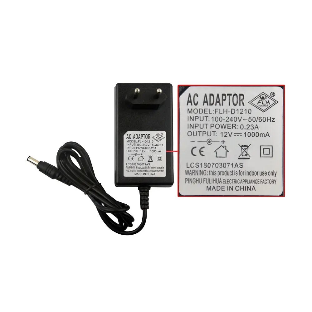 Зарядное устройство 12В 1000мА 6В 500мА EU 12V1000MA