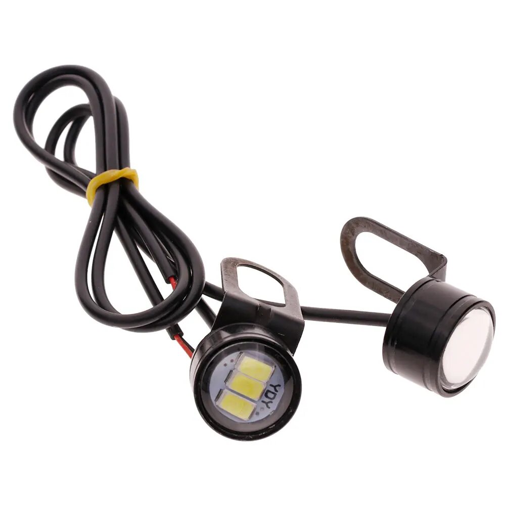 2 шт. светодиодные стробоскопы для мотоциклов, супер яркие противотуманные Черный, No flashing White