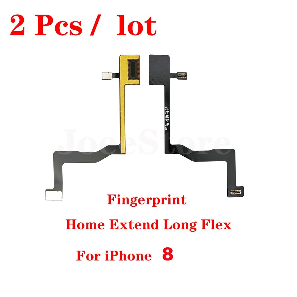 2 шт. для iPhone 6 6s 7 8 plus Home Touch ID, кнопка возврата отпечатков пальцев, соединительный разъем для материнской платы, удлинительный гибкий кабель 2x for iphone8