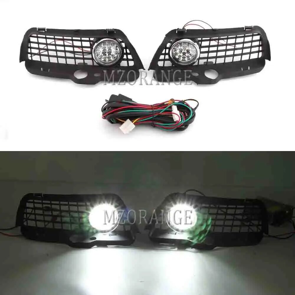 Светодиодные противотуманные фары для VW Golf 3 Golf MK3 Jetta Cabrio 1992-1998 Противотуманные фары Противотуманные фары Крышка фары Гриль Провод Кабельные аксессуары LED