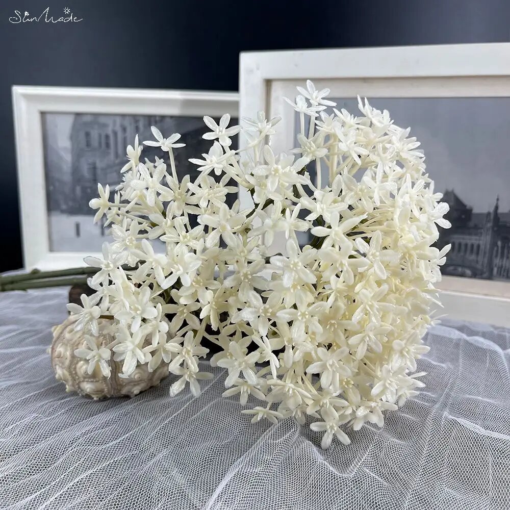 Искусственные цветы SunMade Ретро Звездная корона Белый, Milk White