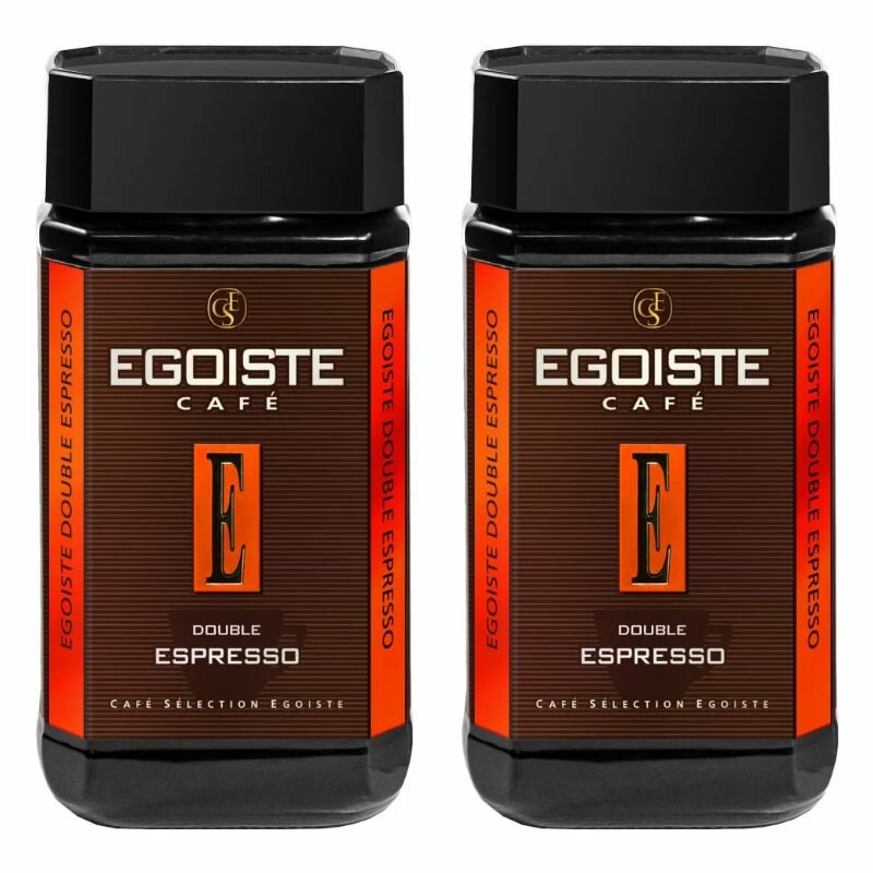 Egoist Double Espresso Кофе растворимый, 100гр, 2 штуки
