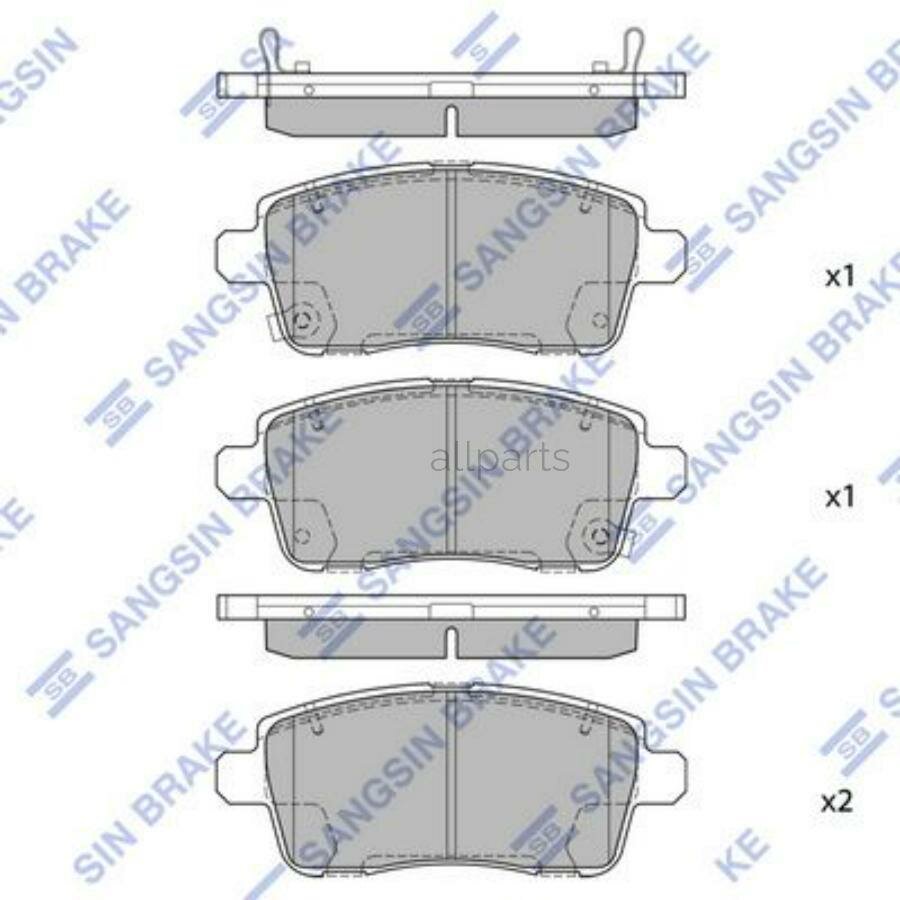 SANGSIN BRAKE SP2545 Комплект тормозных колодок, дисковый тормоз