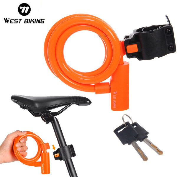 Надежный замок для велосипеда, тросовый, защита от кражи из стальных звеньев