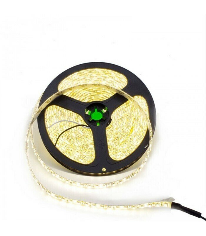 Светодиодная лента SMD3528. IP65. 12 вольт. Катушка 5 метров. Цвет свечение: Теплый белый