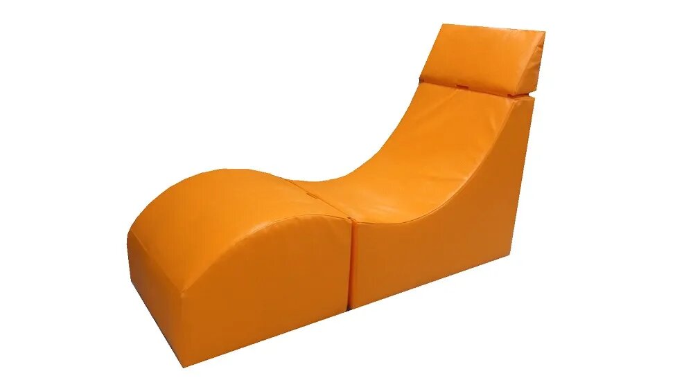 Терапевтическое релаксирующее кресло Кубик Взрослый - L70xB60xH60 оранжевый, тент DNN
