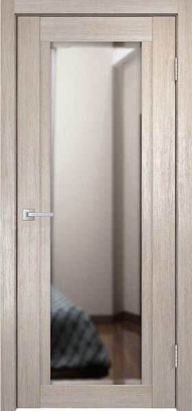 Межкомнатная Дверь Verda К-11 Лиственница Кремовая со Стеклом Зеркало 2000х900мм (Полотно 1шт) / Верда.