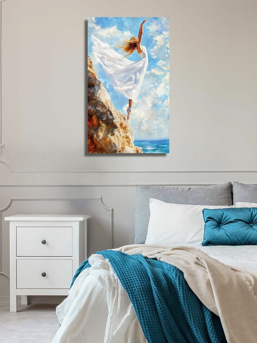 Картина на холсте LOFTime 60х100 Девушка море КБ-1273-60100