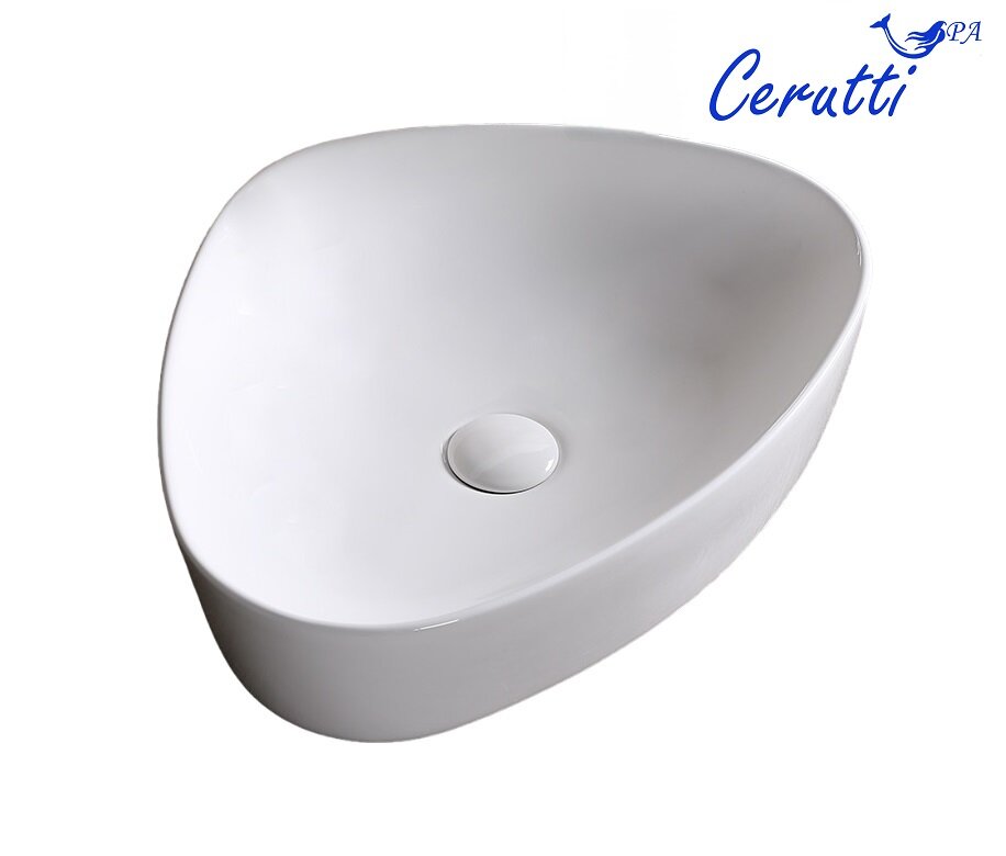 Раковина накладная Ceruttispa CR0089 треугольная, белая, 51х41х12 см