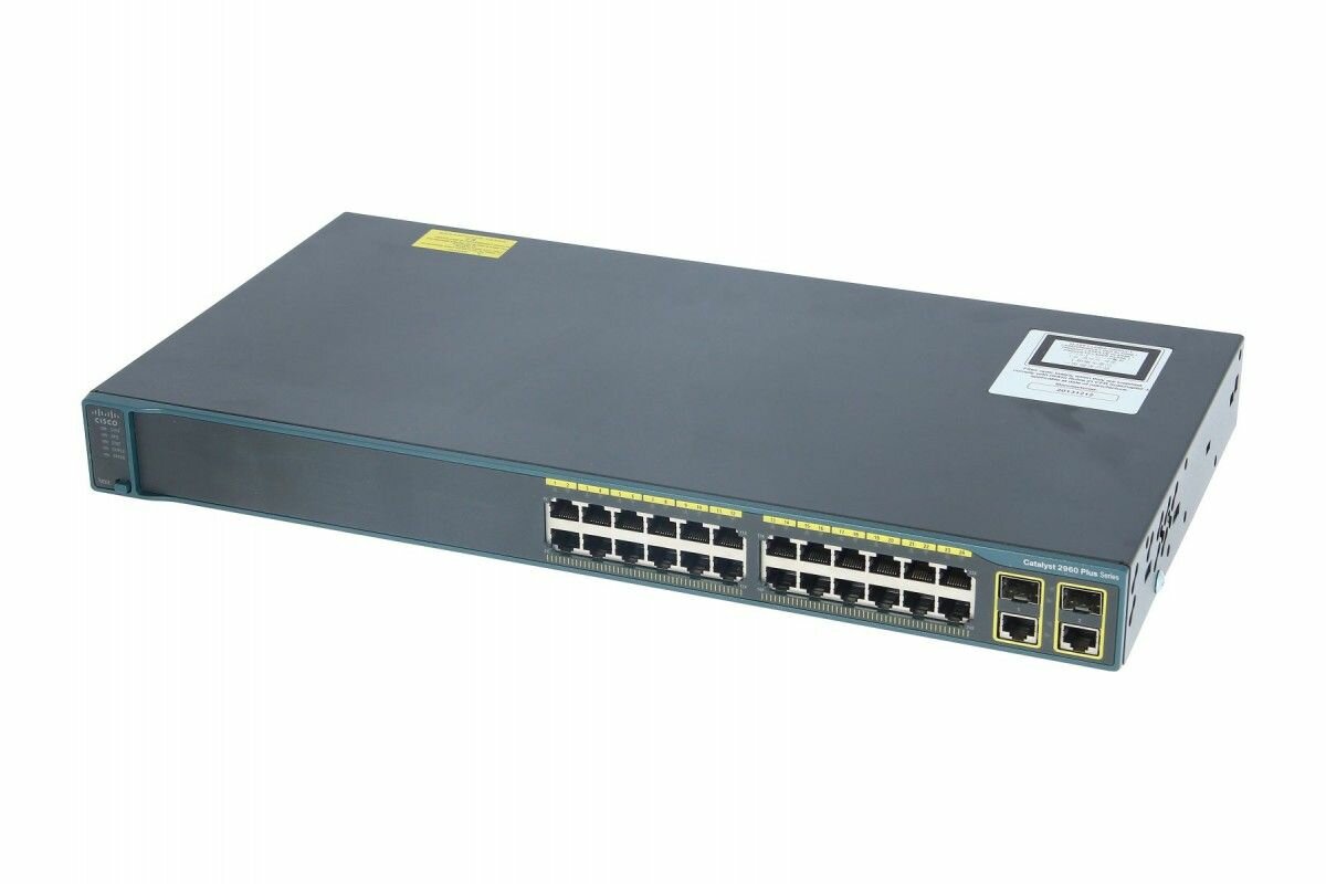Коммутатор CISCO WS-C2960+24PC-L 24х10/100 PoE 2хSFP/1000BASE-T