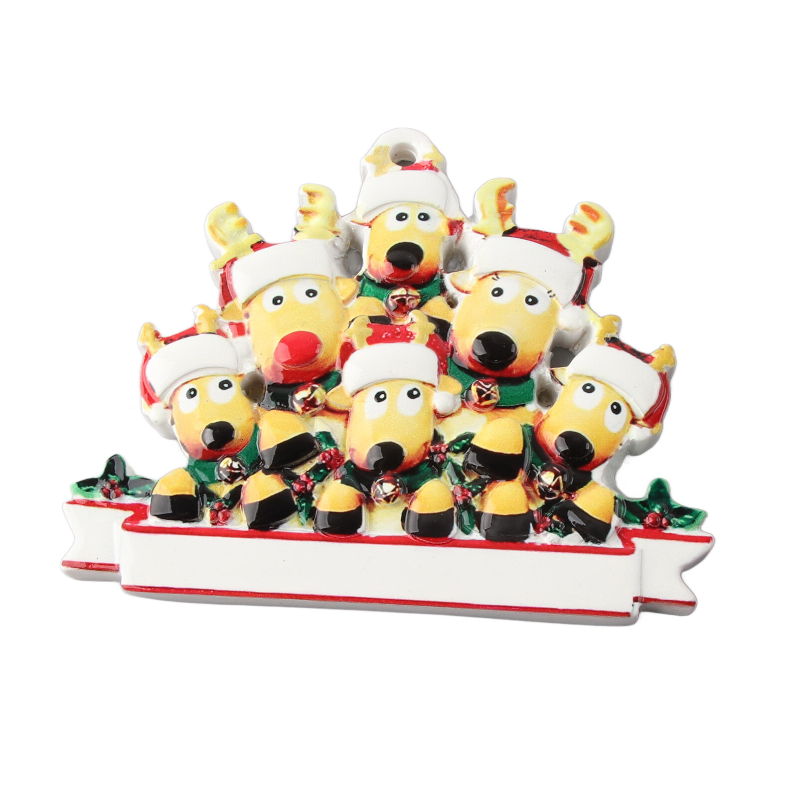 Christmas Elk Ornament Resin Tree Hanging Pendant Cute Decoration