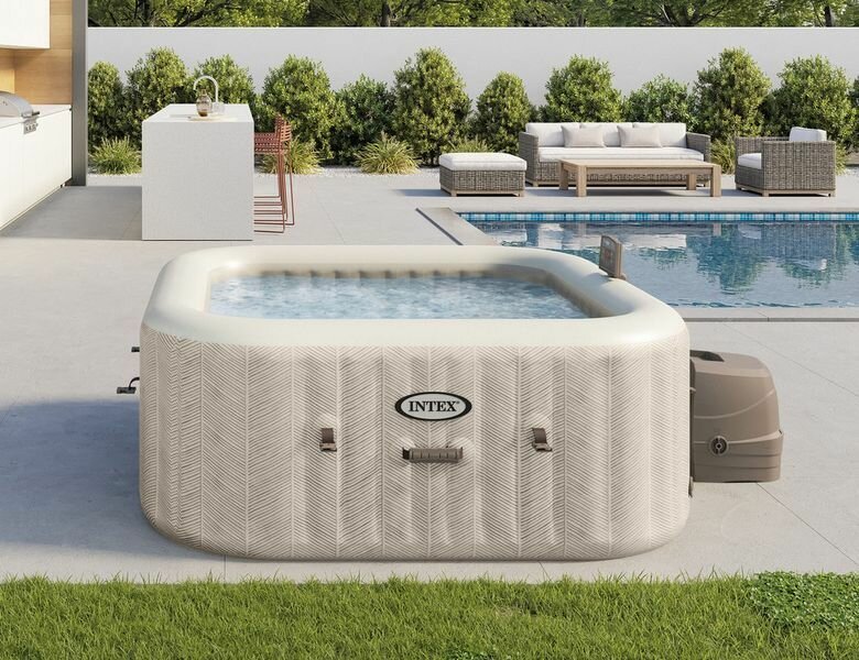 Надувное джакузи Intex PureSpa Chevron Deluxe с аэромассажем, 175х71 см, 28446
