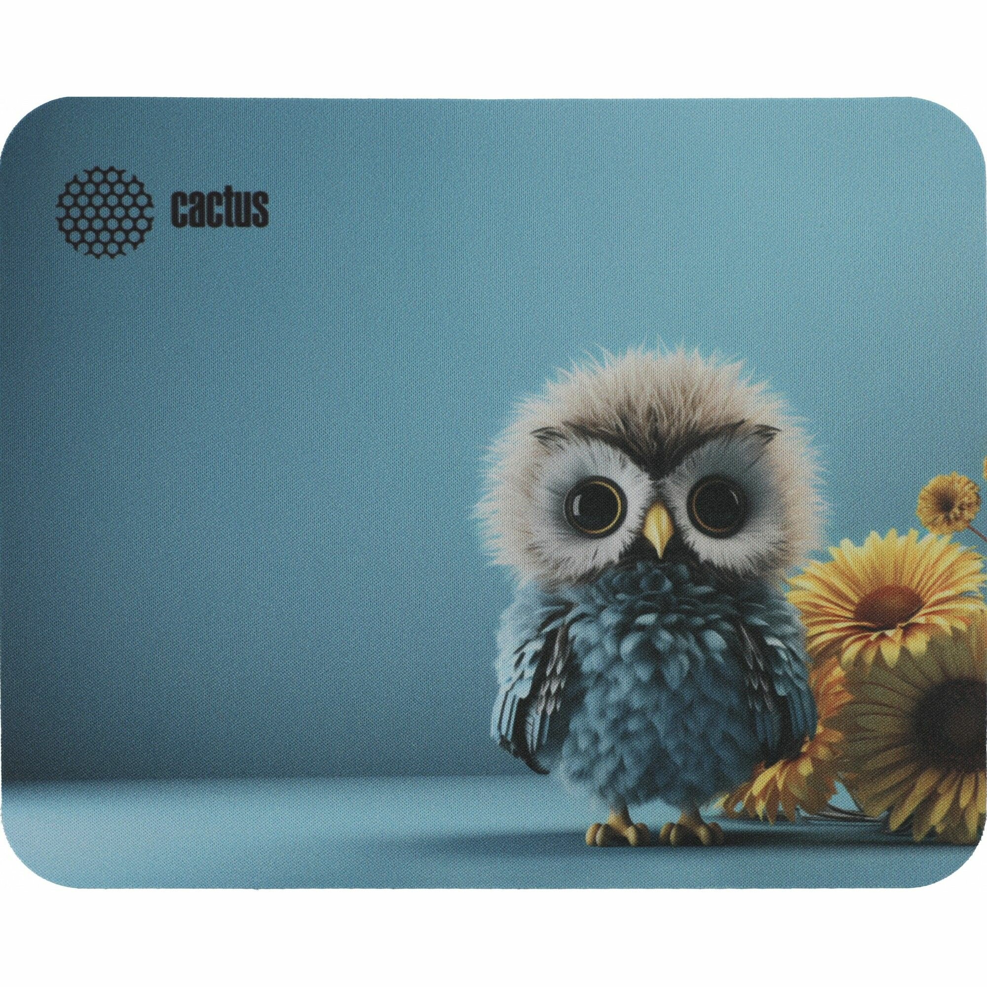 Cactus Коврик для мыши Owl blue 220x180x2мм CS - MPC - P07XS