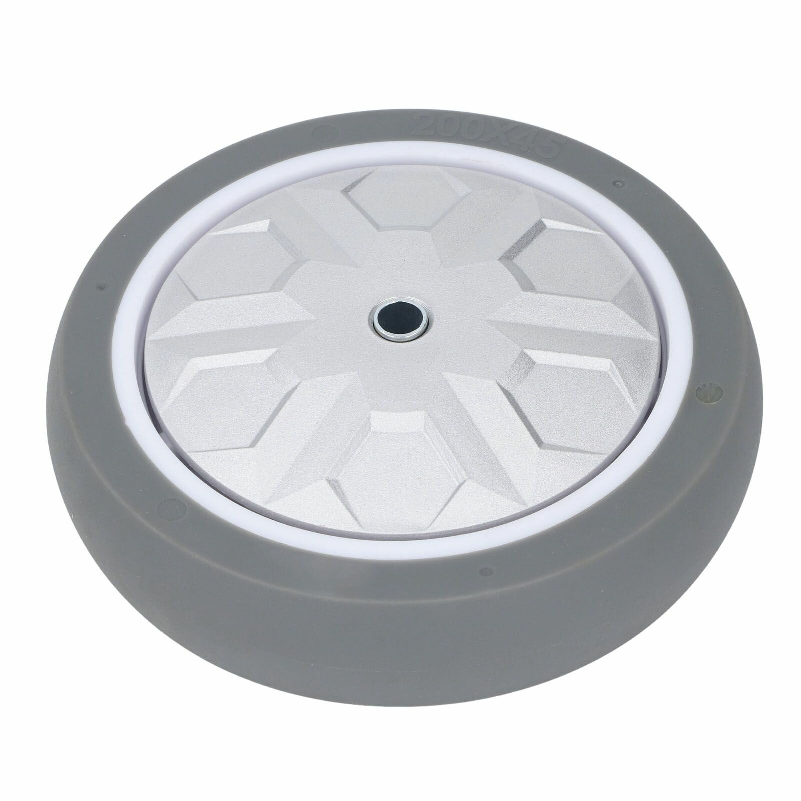 Колесо Ручной Тележки Грузоподъемностью 8 дюймов 300 кг, Бесшумное Колесо Рицинуса для Замены Твердой Резины TPR