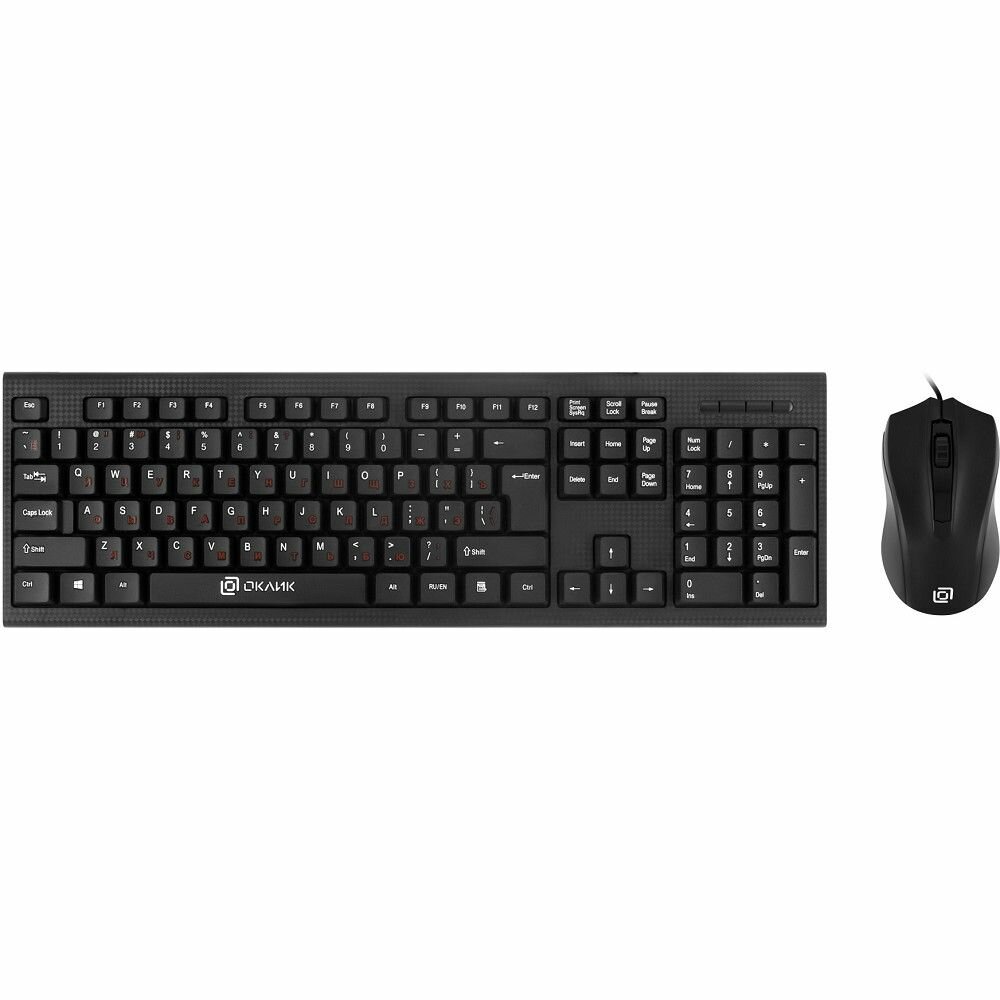 Oklick Клавиатура + мышь 620M черный USB 475652