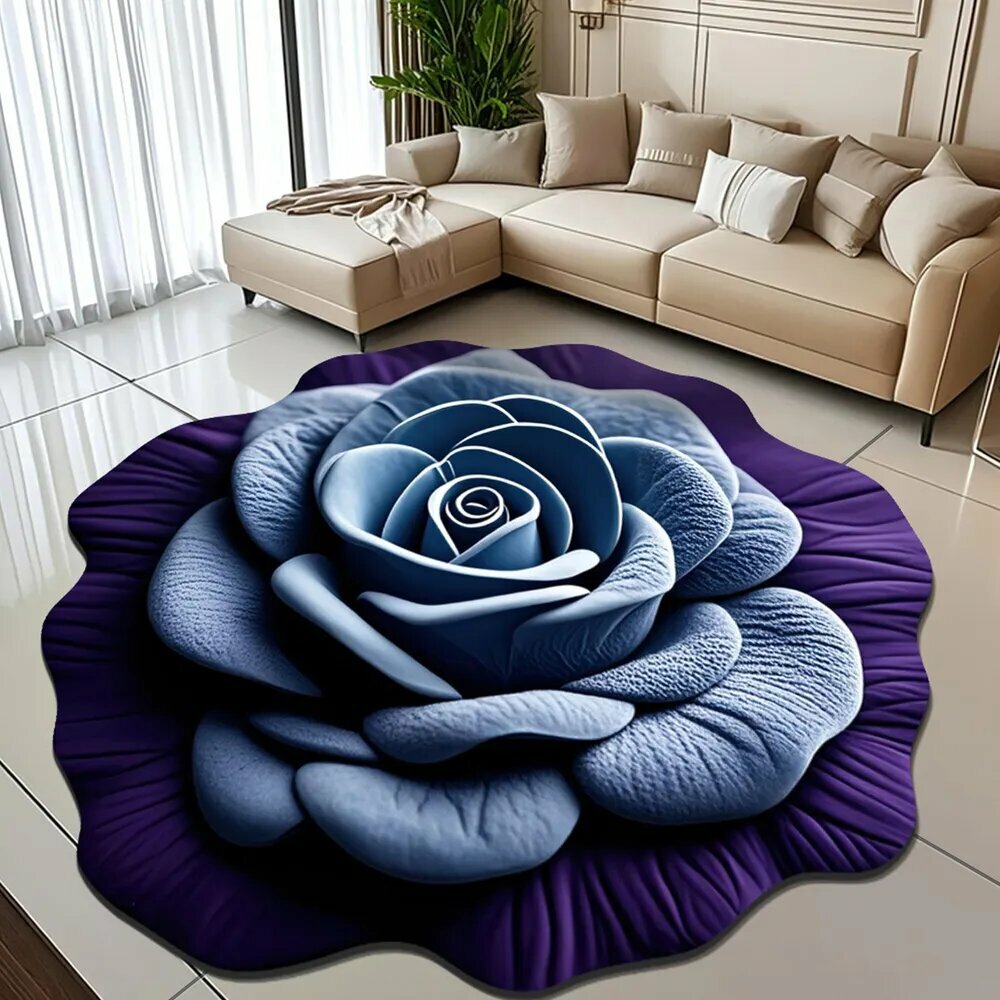 Ковер 3D цветок пиона, 0.6 x 0.6 м