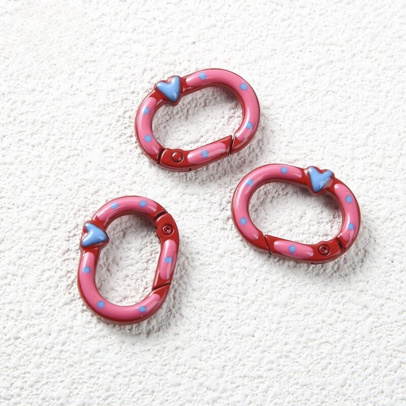 Карабины 3 шт. Розовый, Красный