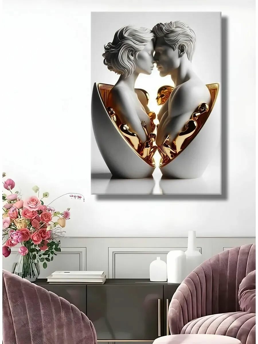 Картина "Сердца в объятиях", на стену 30х40см 1шт.