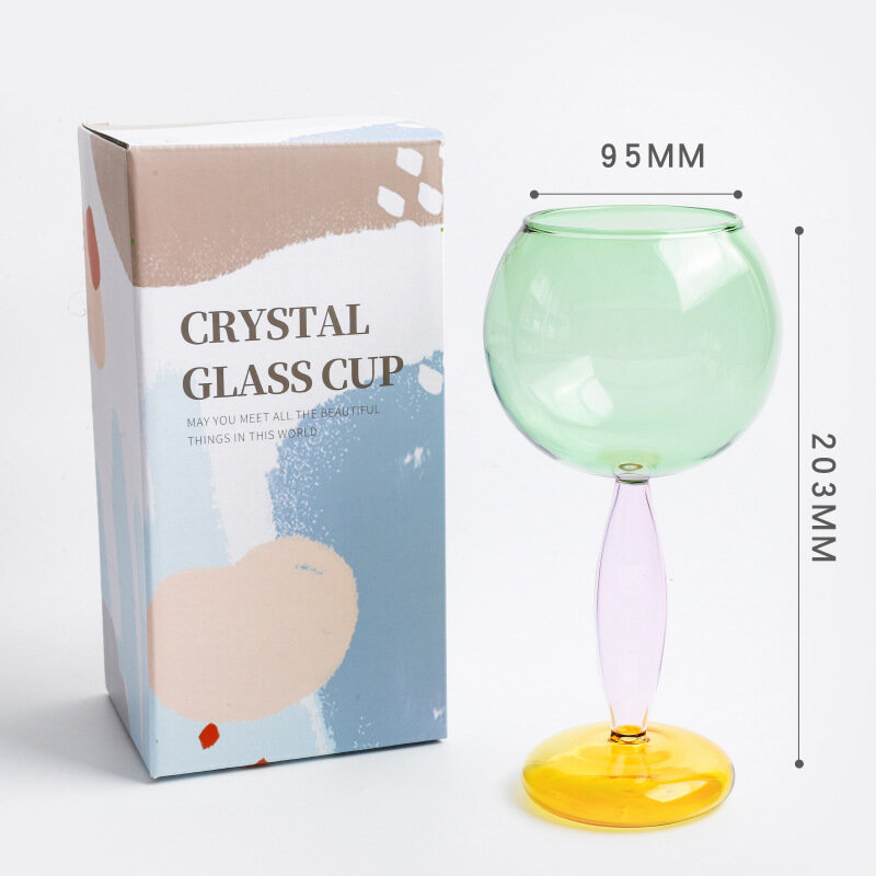 Креативный стакан в стиле INS с цветными блоками, цветной стакан для воды, устойчивый к высоким температурам, домашний стакан из высококачественного боросиликатного стекла, эстетичный стакан для вина
