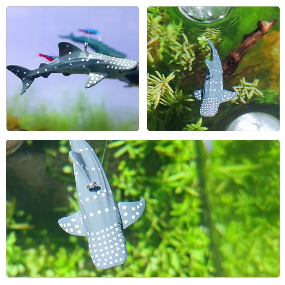 Декоративные плавающие аквариумные фигуры из пвх, набор из 3 акульих украшений для декора