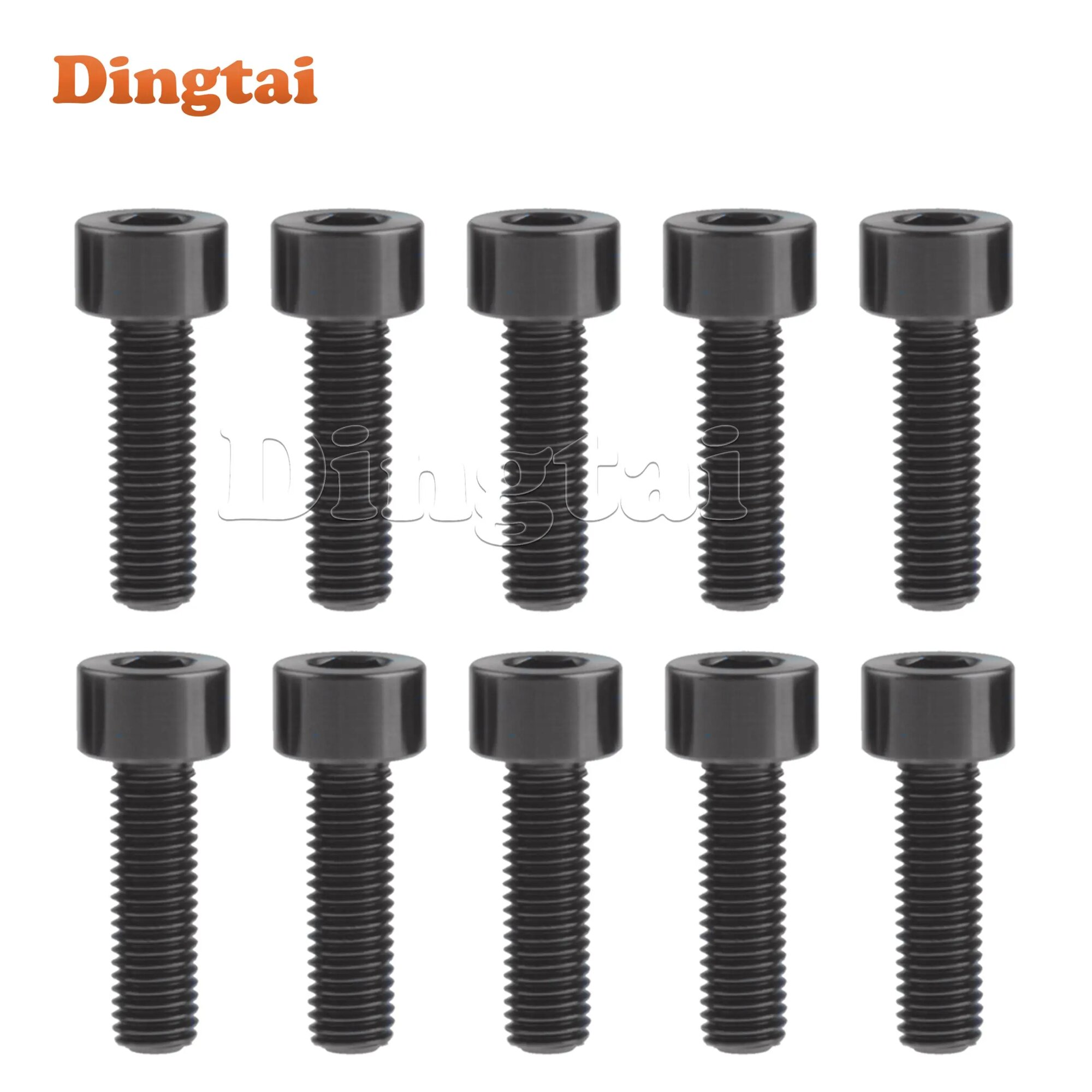 Dingtai титановые болты M5/M6x10-65 мм для велосипедов М5 (постельное белье), Black, 12 мм