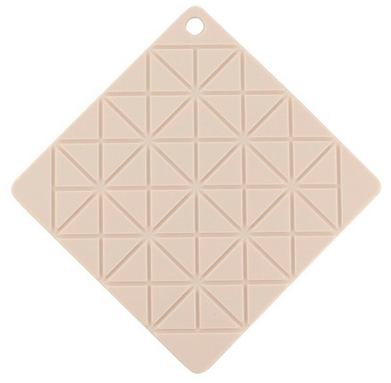 Подставка под горячее силиконовая, нескользящая, квадратная, 17.8 см, розовый песок