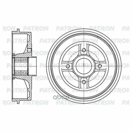 Барабан тормозной RENAULT LADA Logan / Sandero / X-ray 04- (d=203,3 mm) +подш/к- Patron PDR1005