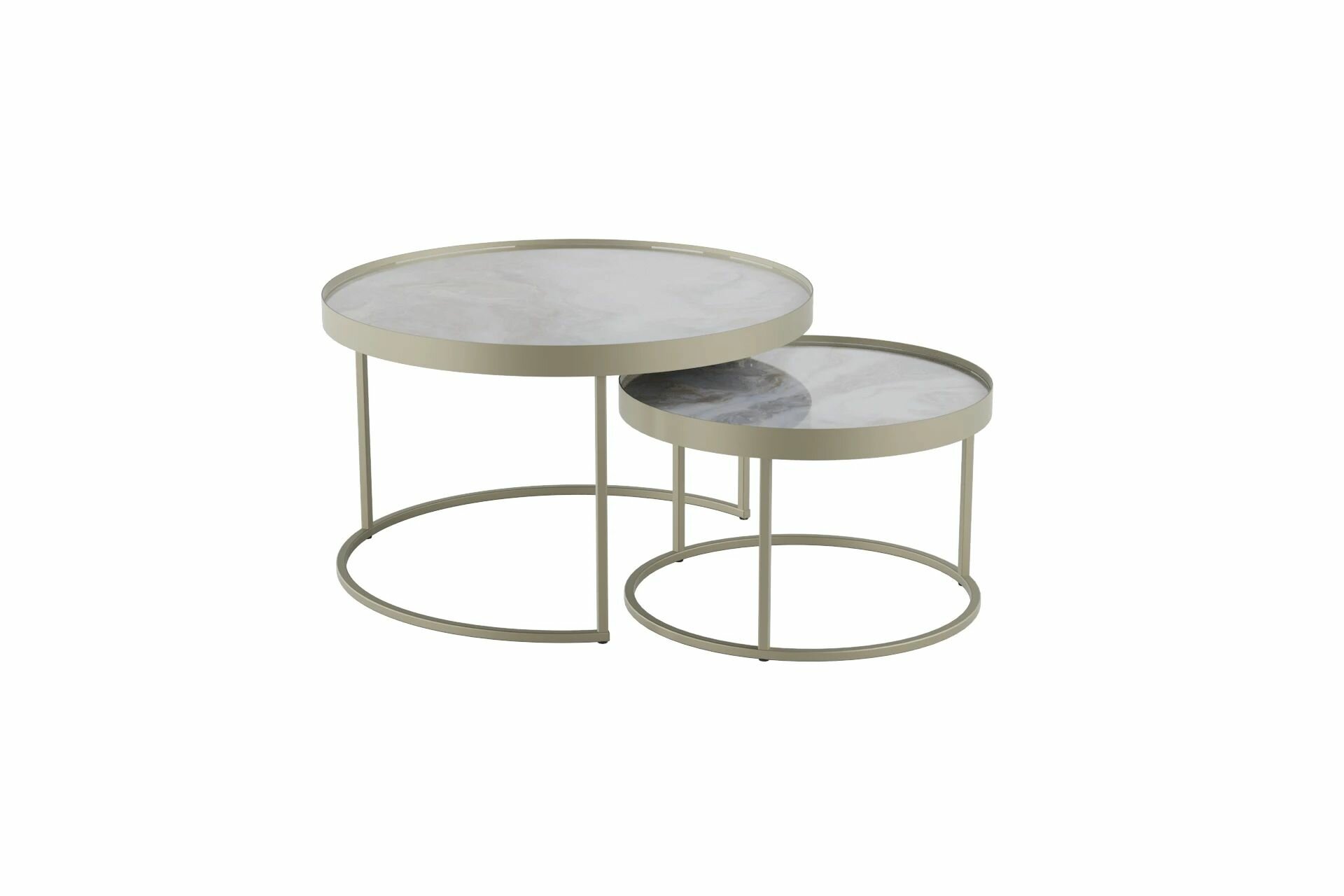 Комплект журнальных столов Askona (Аскона) Модеста, агат/титан