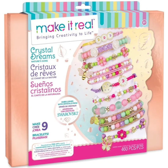 Набор для творчества Make IT Real 1724 Создай свои браслеты. Хрустальная мечта. Сказочная природа с кристаллами Swarovski