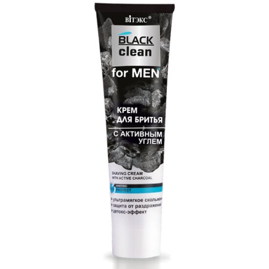Крем для бритья Витэкс BLACK CLEAN с активным углем, 100 мл