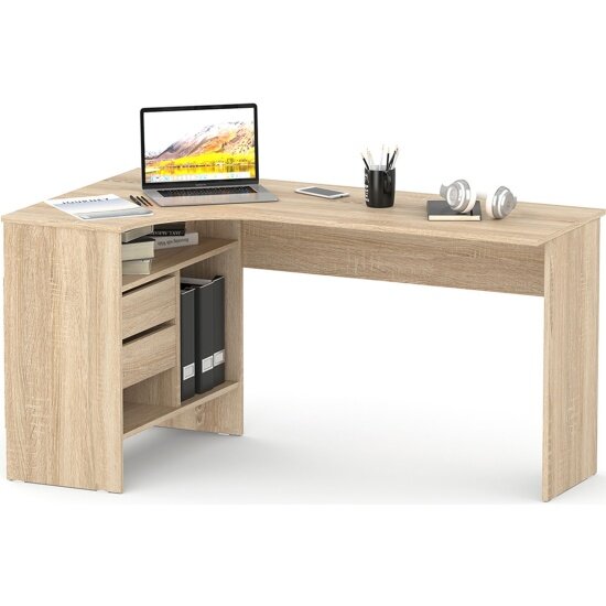 Стол компьютерный Мебельная Фабрика "сокол" СПм-25 Левый Дуб сонома