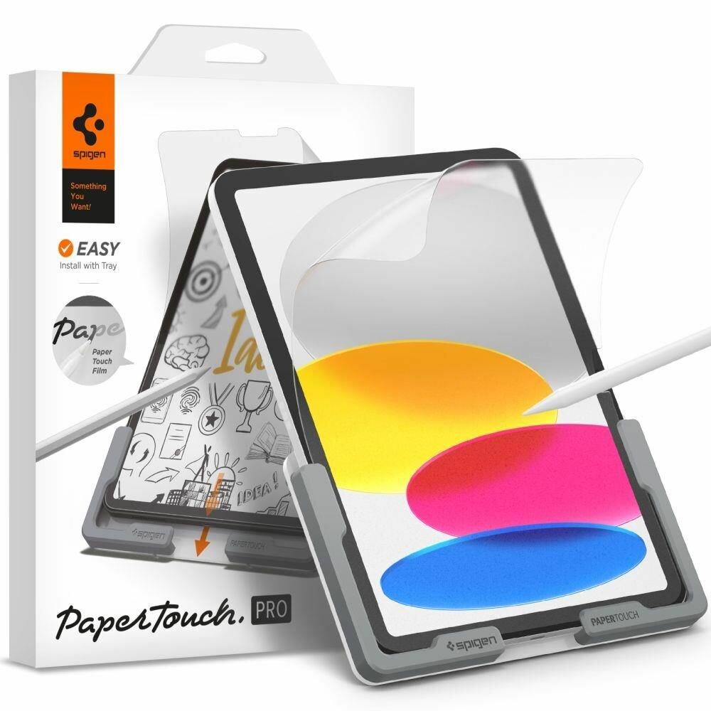 Защитная пленка Spigen на Apple iPad 10.9 (2022) (AFL05537) Screen Protector / Спиген Пленка для Эпл Айпад Олеофобное, Прозрачный, 1 шт