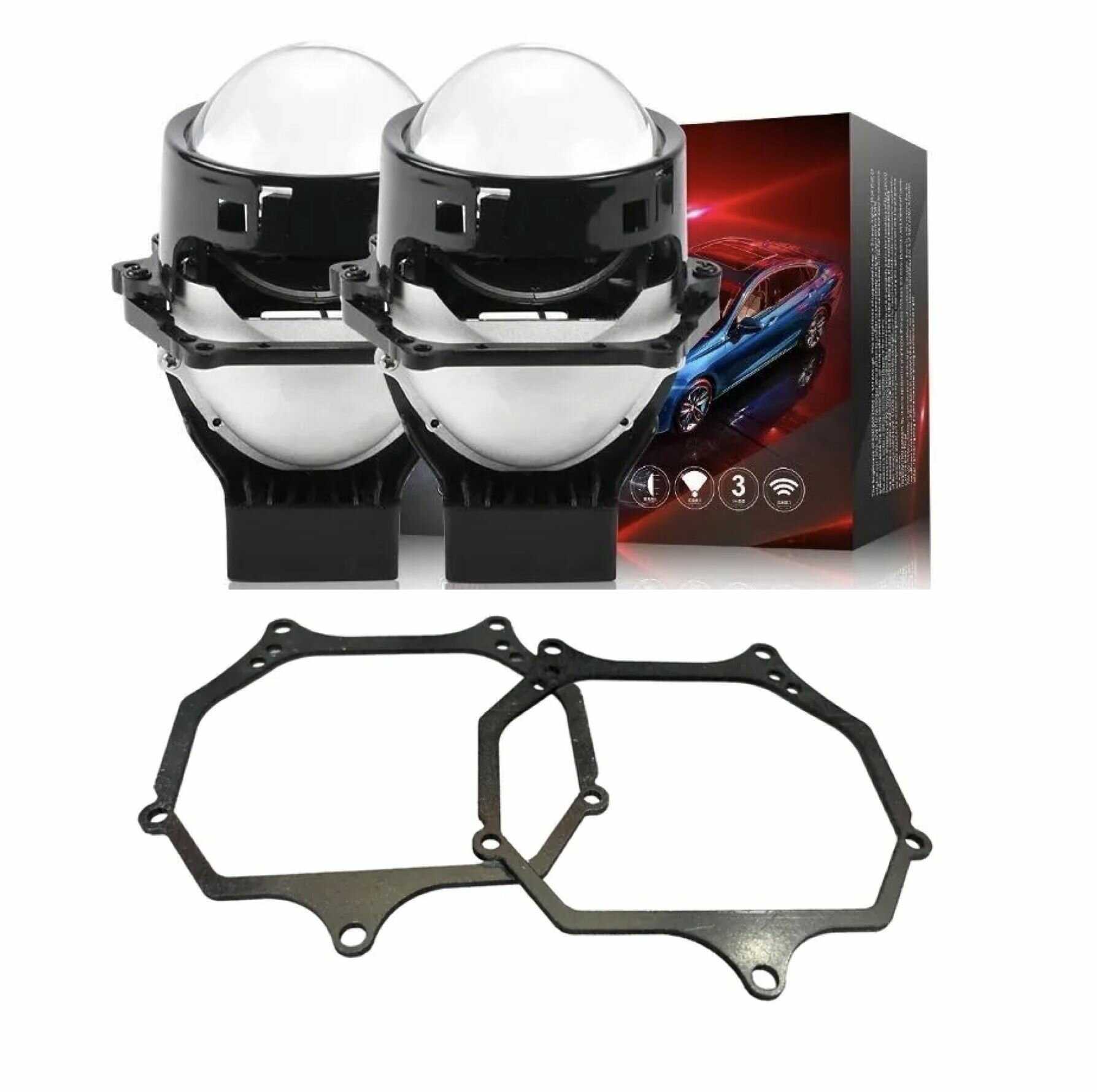 Комплект BI-led Kia Soul 3 2019-2022 Галоген (Biled 3.0 + рамки)