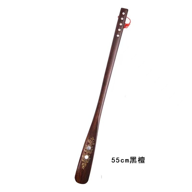 Вьетнамский деревянный рожок для обуви черного эбенового цвета с длинной ручкой, инкрустированный ракушкой, подъемник для обуви, домашний рожок для обуви, деревянный рожок для обуви в форме куриного крыла, оптовая продажа