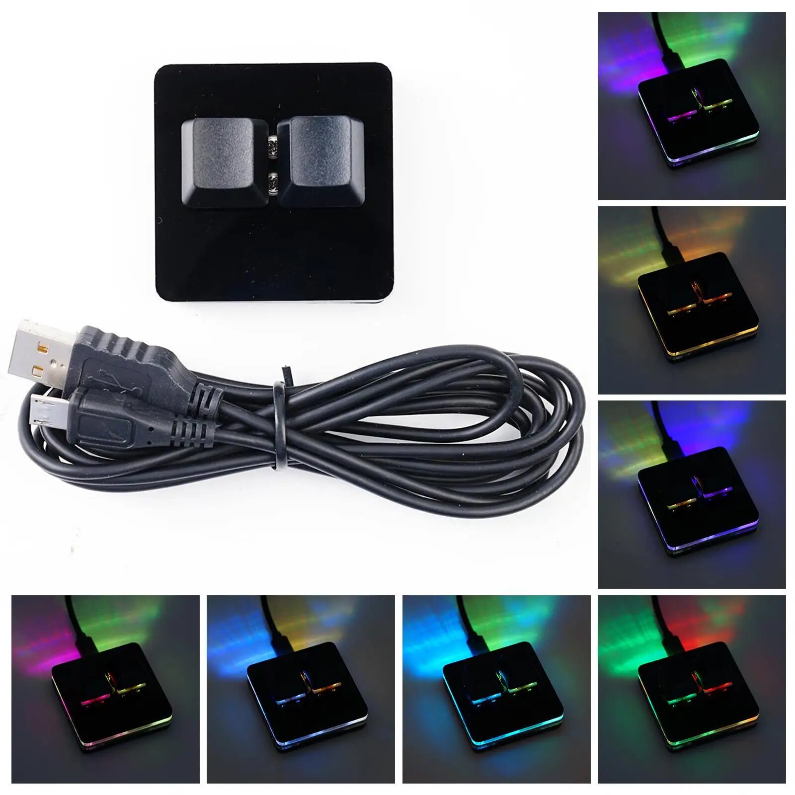 Мини-клавиатура RGB USB 2 клавиши красные переключатели программируемая для OSU