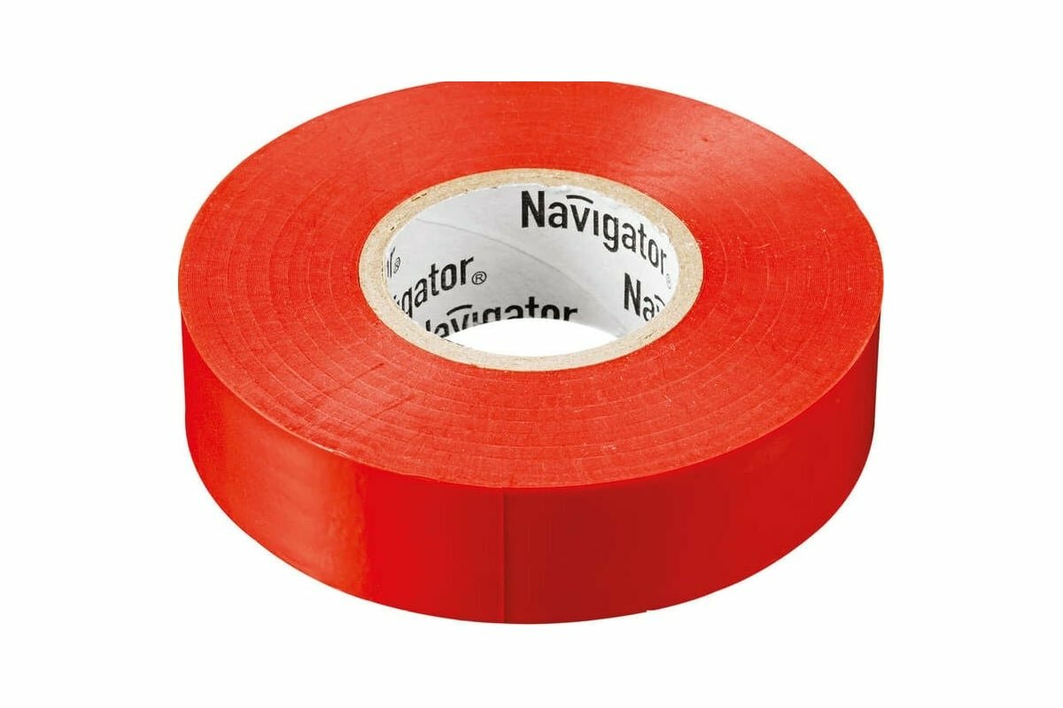 Navigator Изолента ПВХ 19 мм x 20 м красная - электроизоляционная лента NIT-A19-20/R 71111